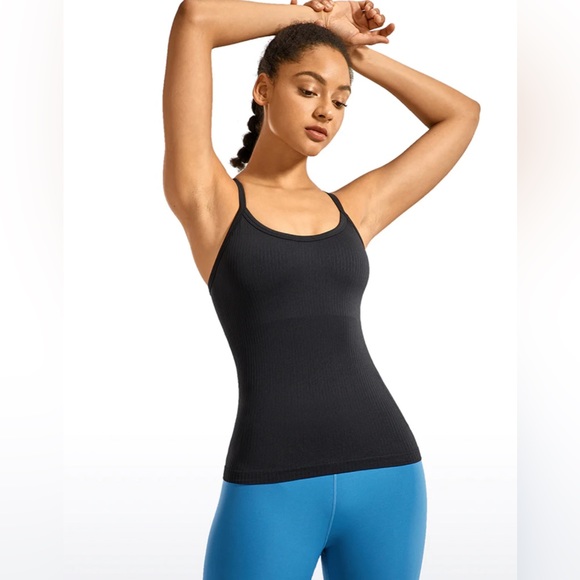 CRZ YOGA | Tops | Speedy Seamless Builtin Bra Tank Yback | Poshmark